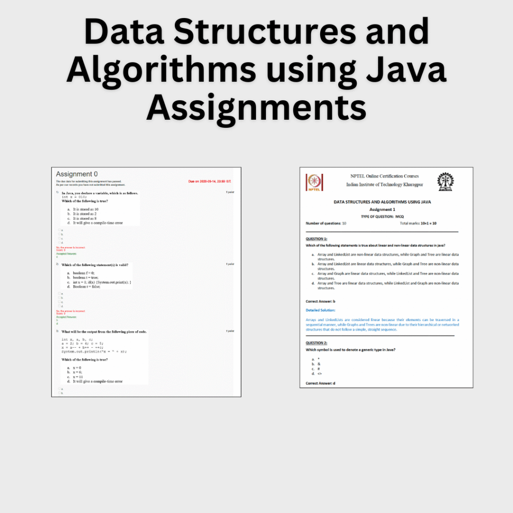 Data Structure And Algorithms Using Java Assignments Notes Le Lo